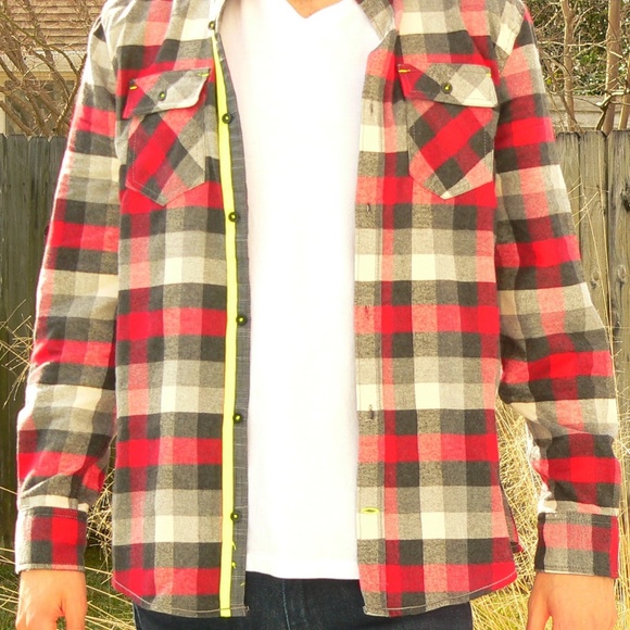 Raw Yarn | Jackets & Coats | Rawyarn Red Slimfit Mens Flannel Large Nwt ...